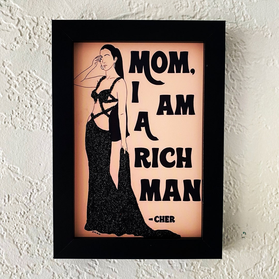 Cher Mom I Am A Rich Man Embellished Art Wood Frame - Etsy