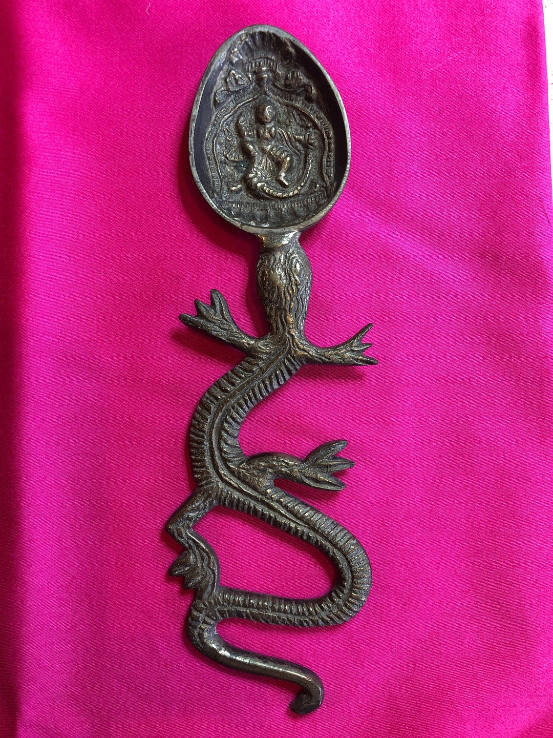 Lizard Handled Indian Pooja Spoon - Etsy
