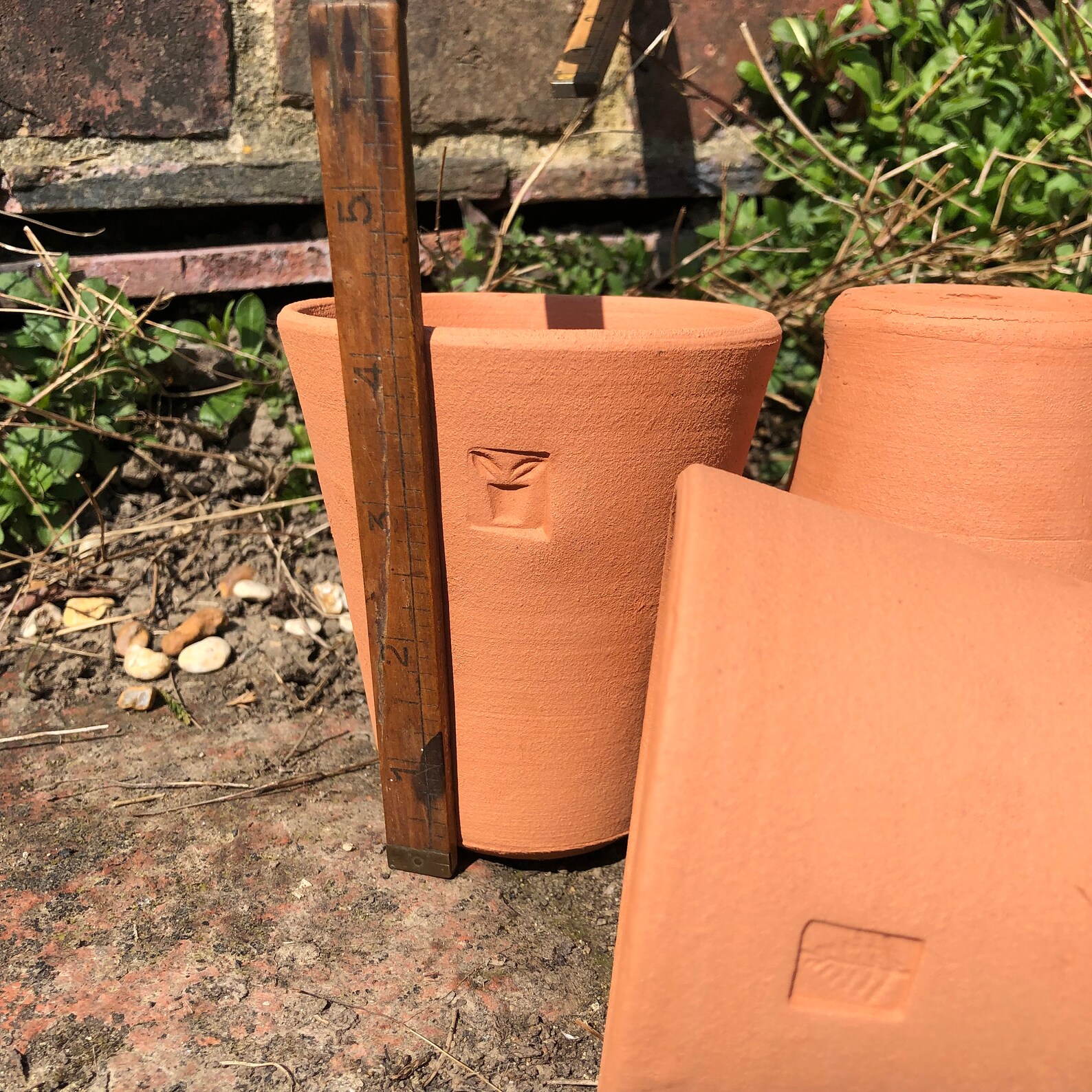 Set of 3 Small Handmade Terracotta Pots - Etsy