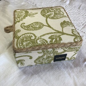Pair of Small Fabric Covered Storage Boxes - Etsy
