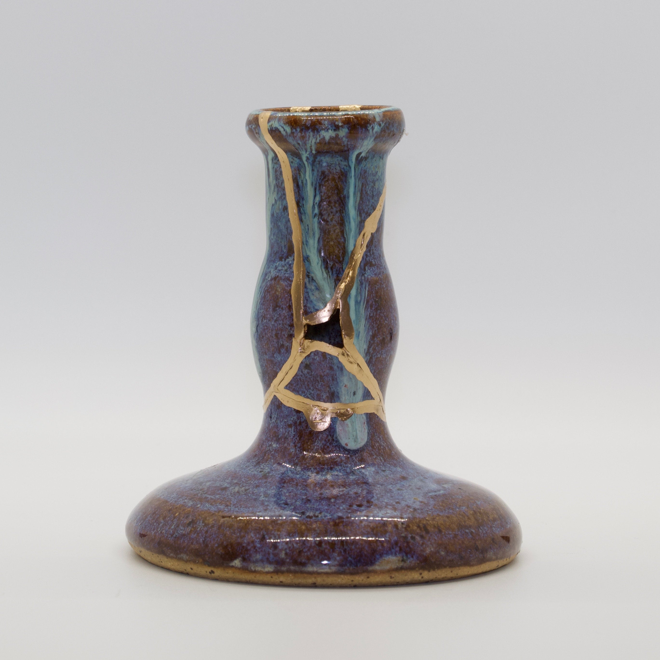 ~ Wabi-Sabi ~ Ancient Japanese Kintsugi Pottery Kintsugi Candle Holder ...