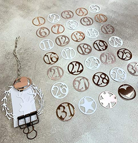Punching Template Cutting This Calendar Numbers Advent - Etsy