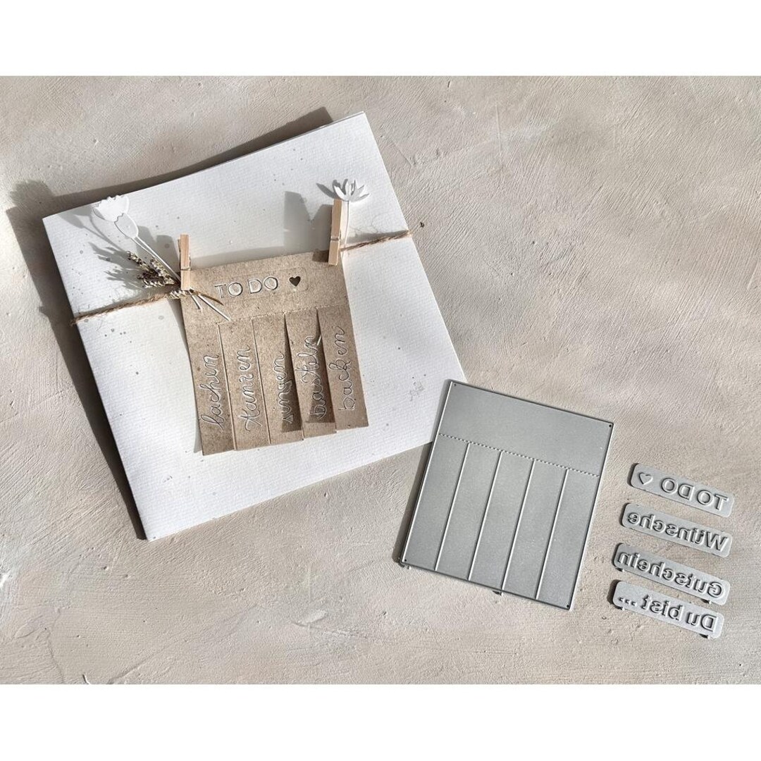 Punching Template tear-off Slip Long With Embossed Lettering, 7.5 X 8.5 ...