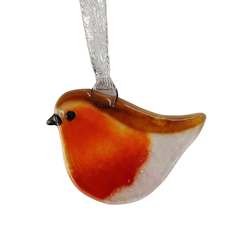 Glass Robin Ornament - Etsy UK