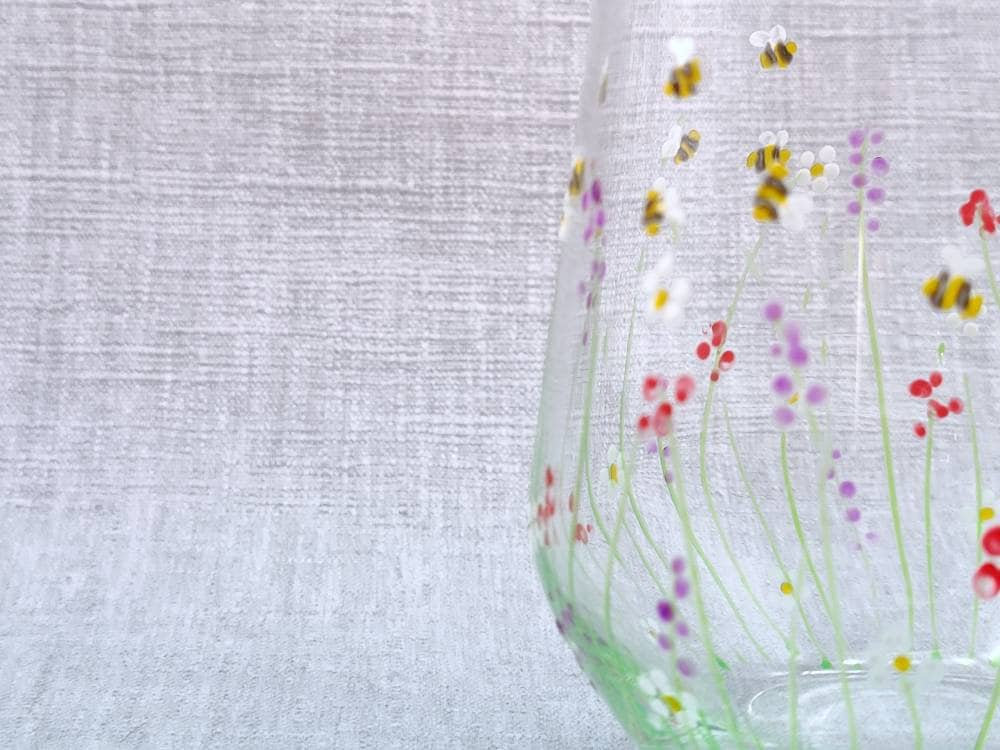 Summer Meadow Design Bedside Water Set - Etsy UK