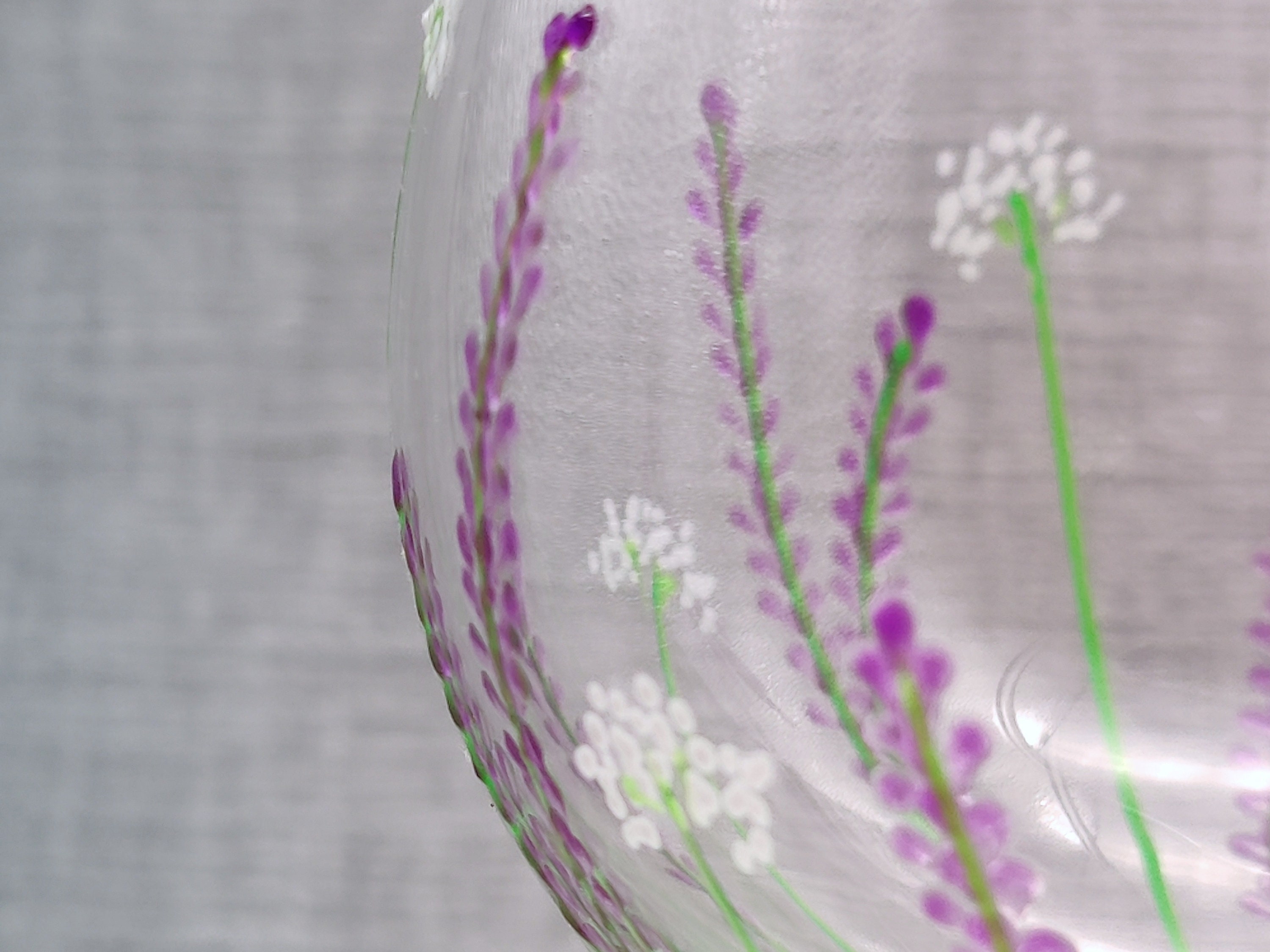 Hand-painted Lavender Large Gin Glass - Etsy UK