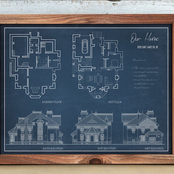 Blueprint Wall Art - Etsy