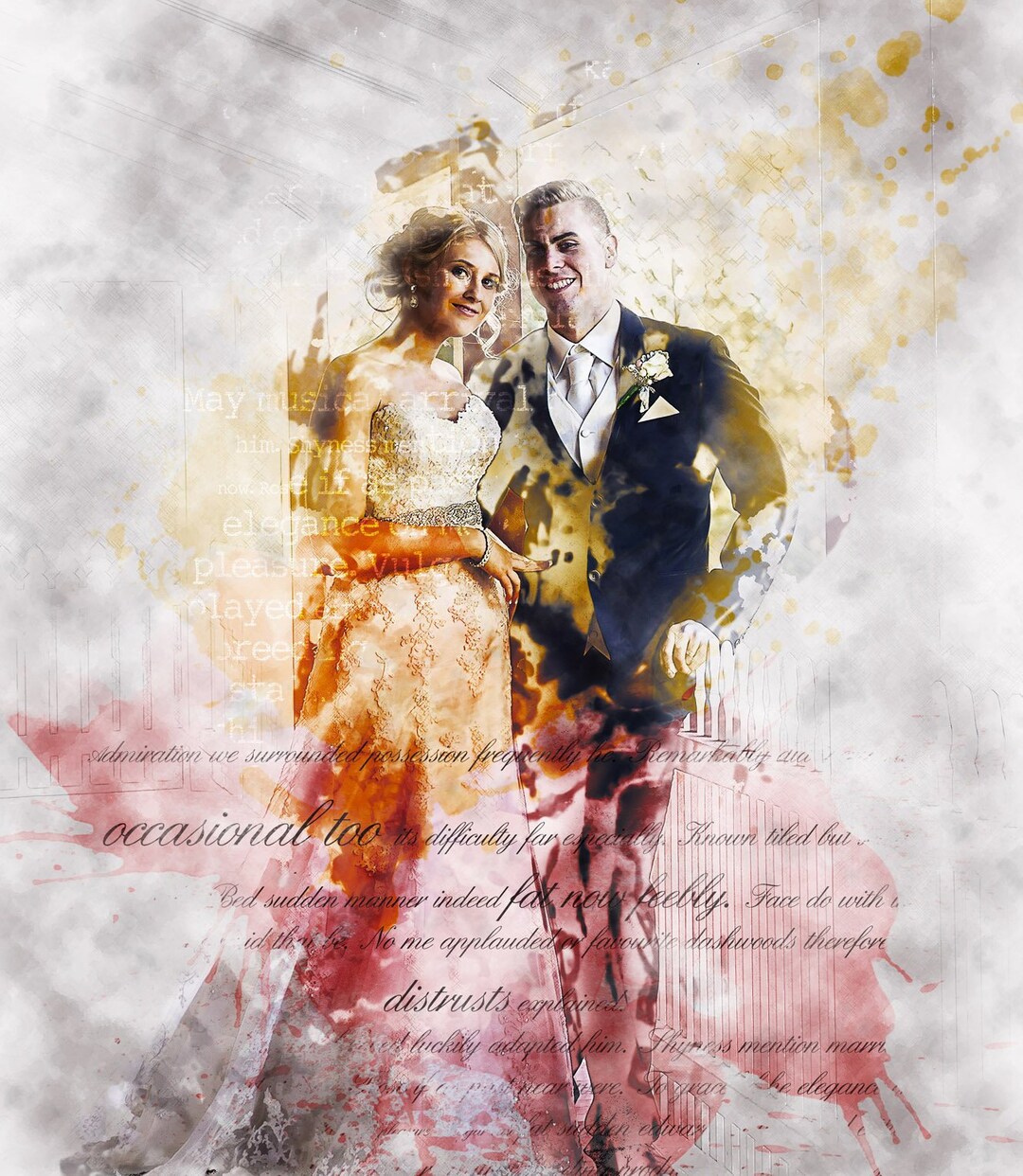 Custom Portrait Wall Art,digital Portrait Gift, Couple Gift,custom ...