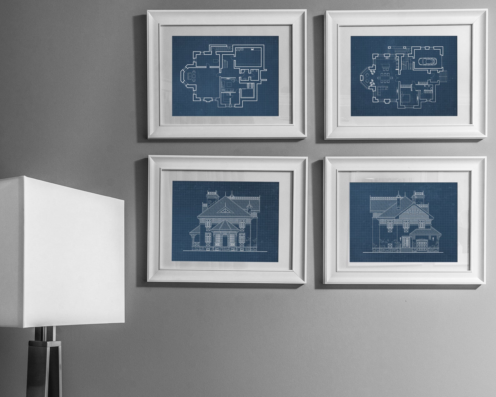 Architectural Blueprint Wall Art, First Home Gift, Home Builder Gift ...