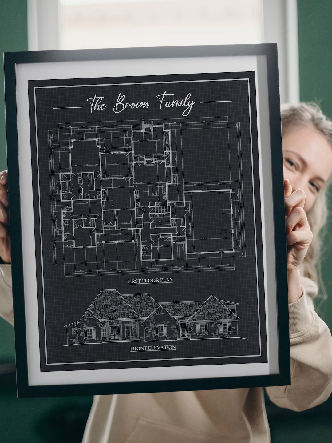 Custom Blueprint Drawing, Builder Gift, Architectural Drawings ...