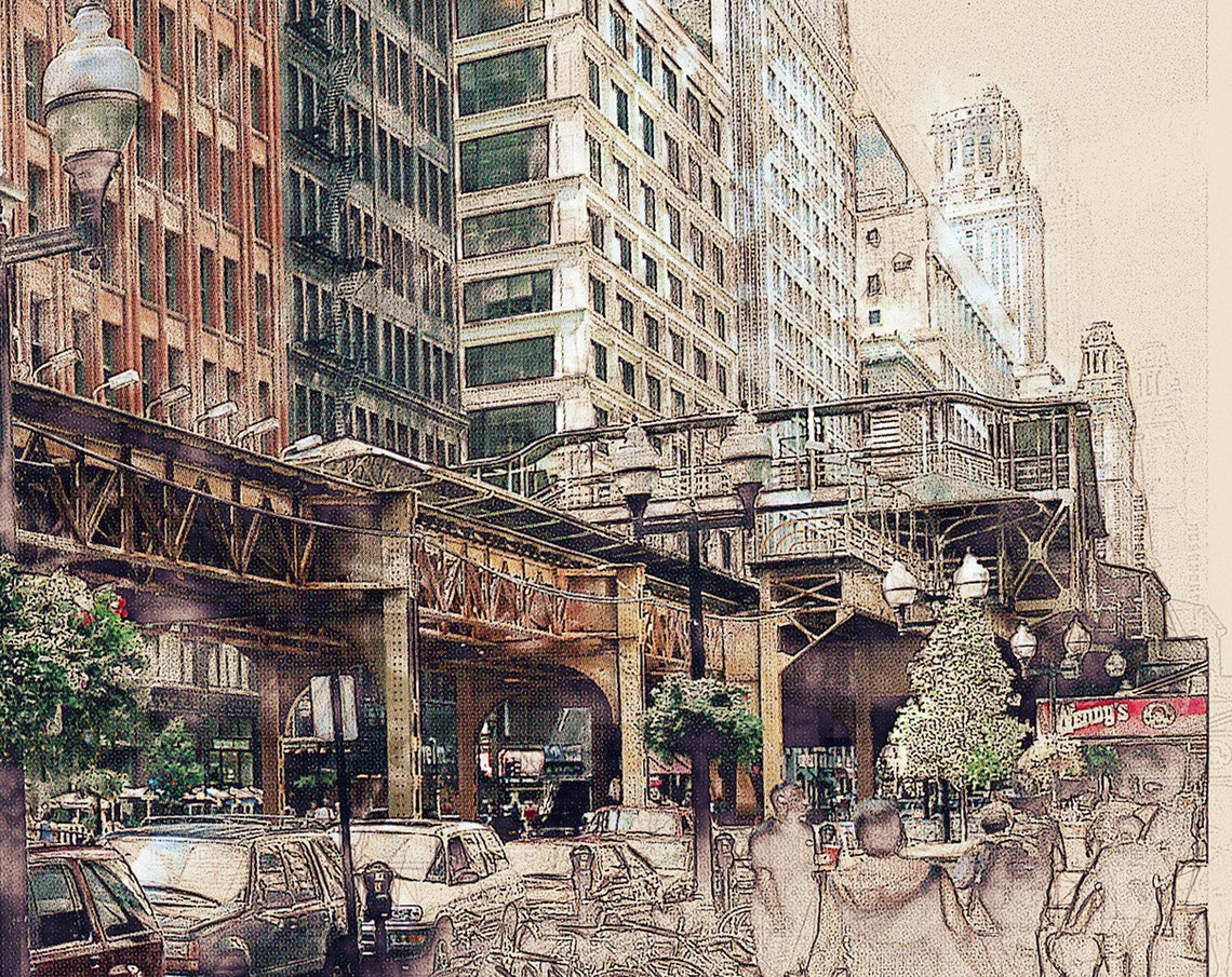 Architecture Wall Decor: Chicago City Poster / Architecture - Etsy