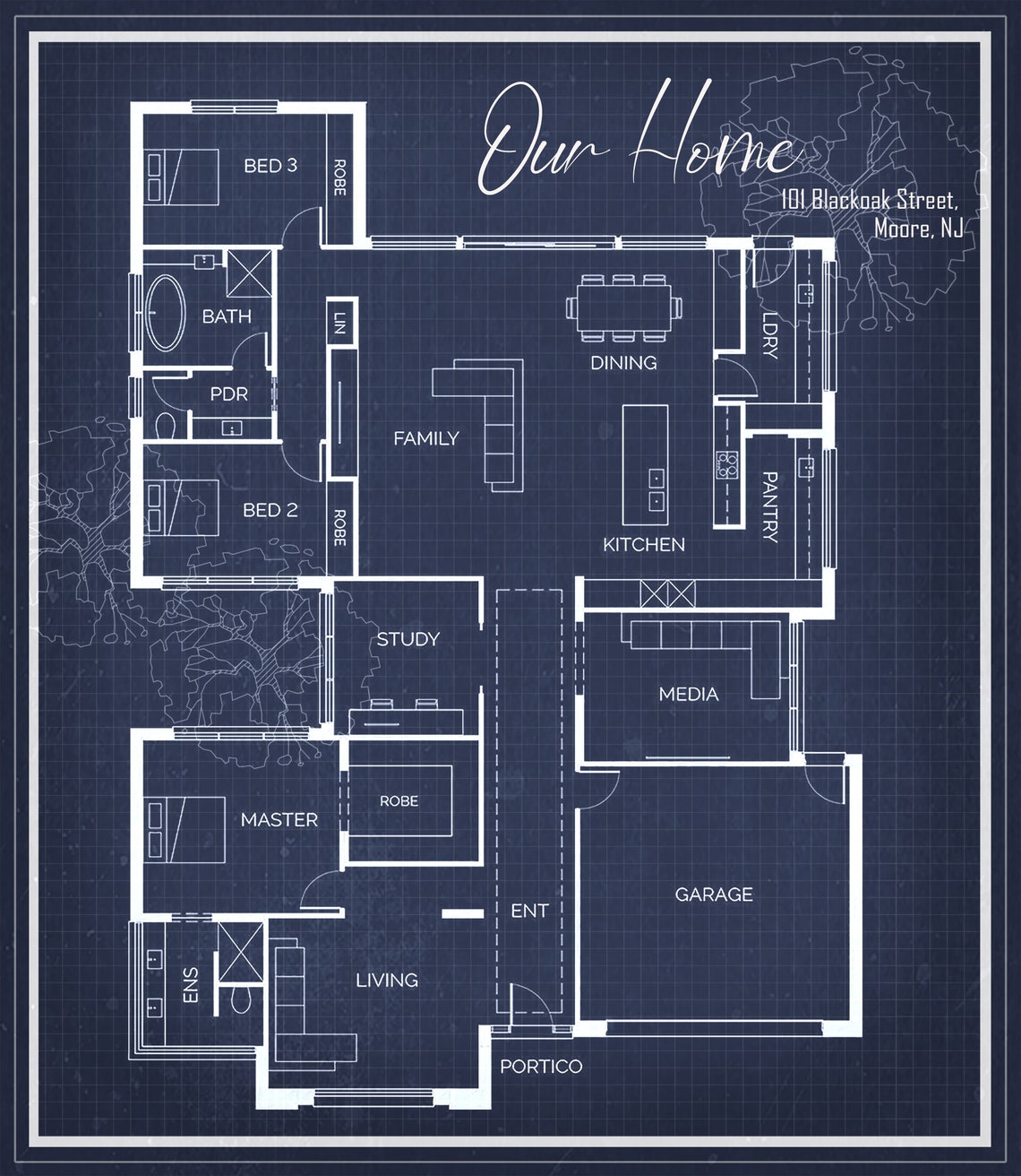 Custom Digital House Plan Artwork Blueprint Floor Plan - Etsy