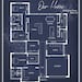 Custom Digital House Plan Artwork, Blueprint Floor Plan, Architectural ...
