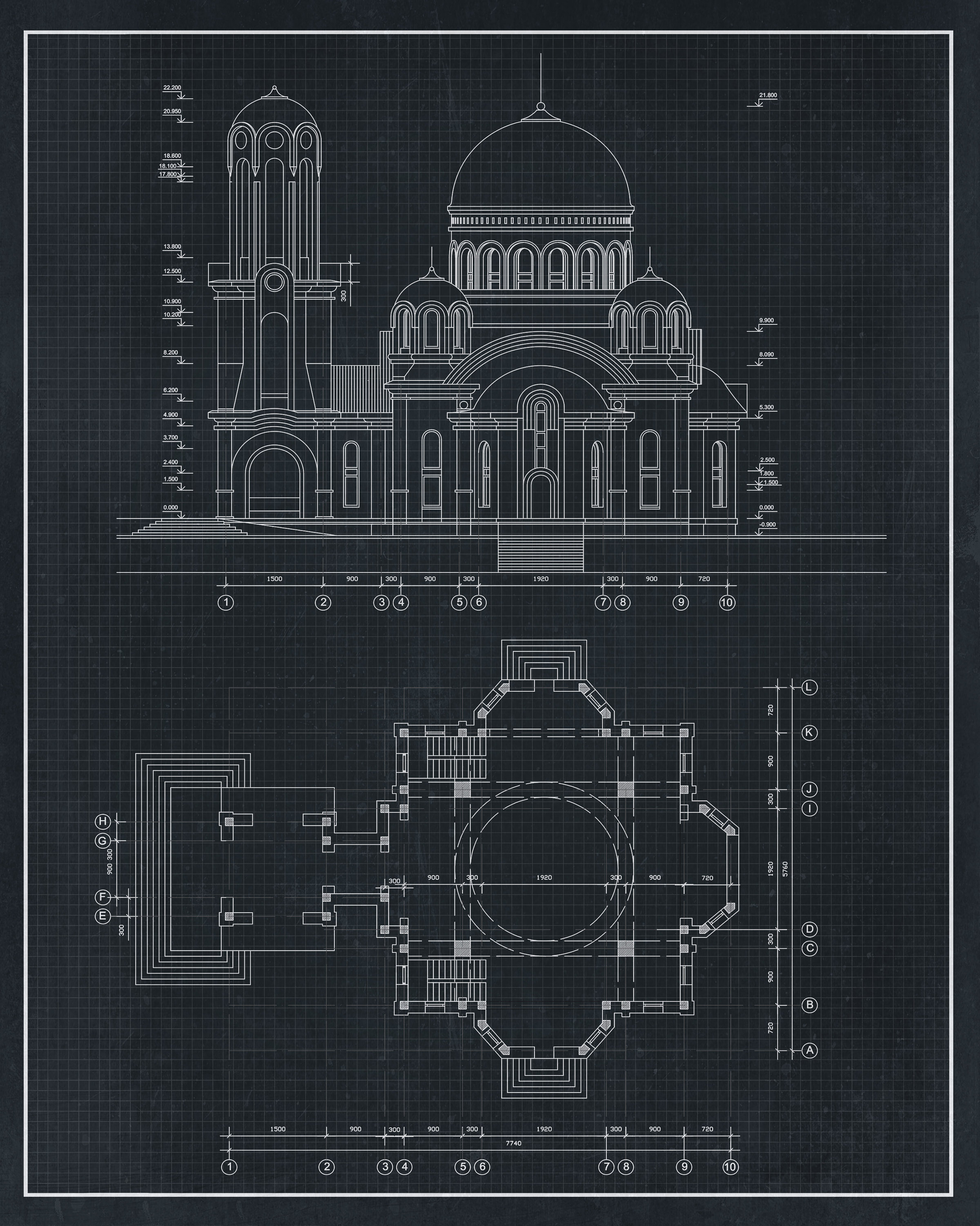 Architectural Blueprint Wall Art, First Home Gift, Home Builder Gift ...