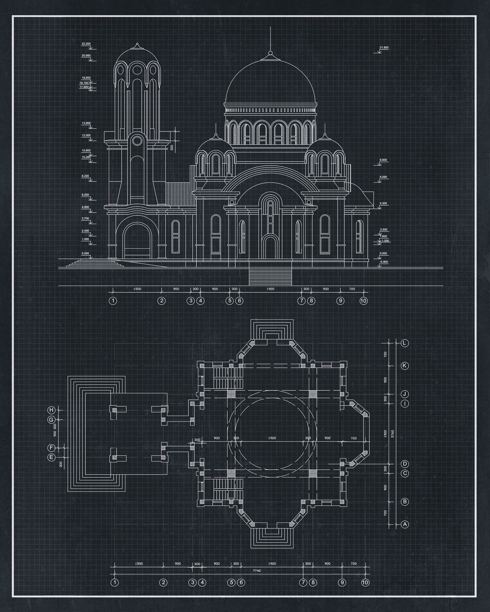 Custom Blueprint Wall Art, Builder Gift, House Blueprints ...