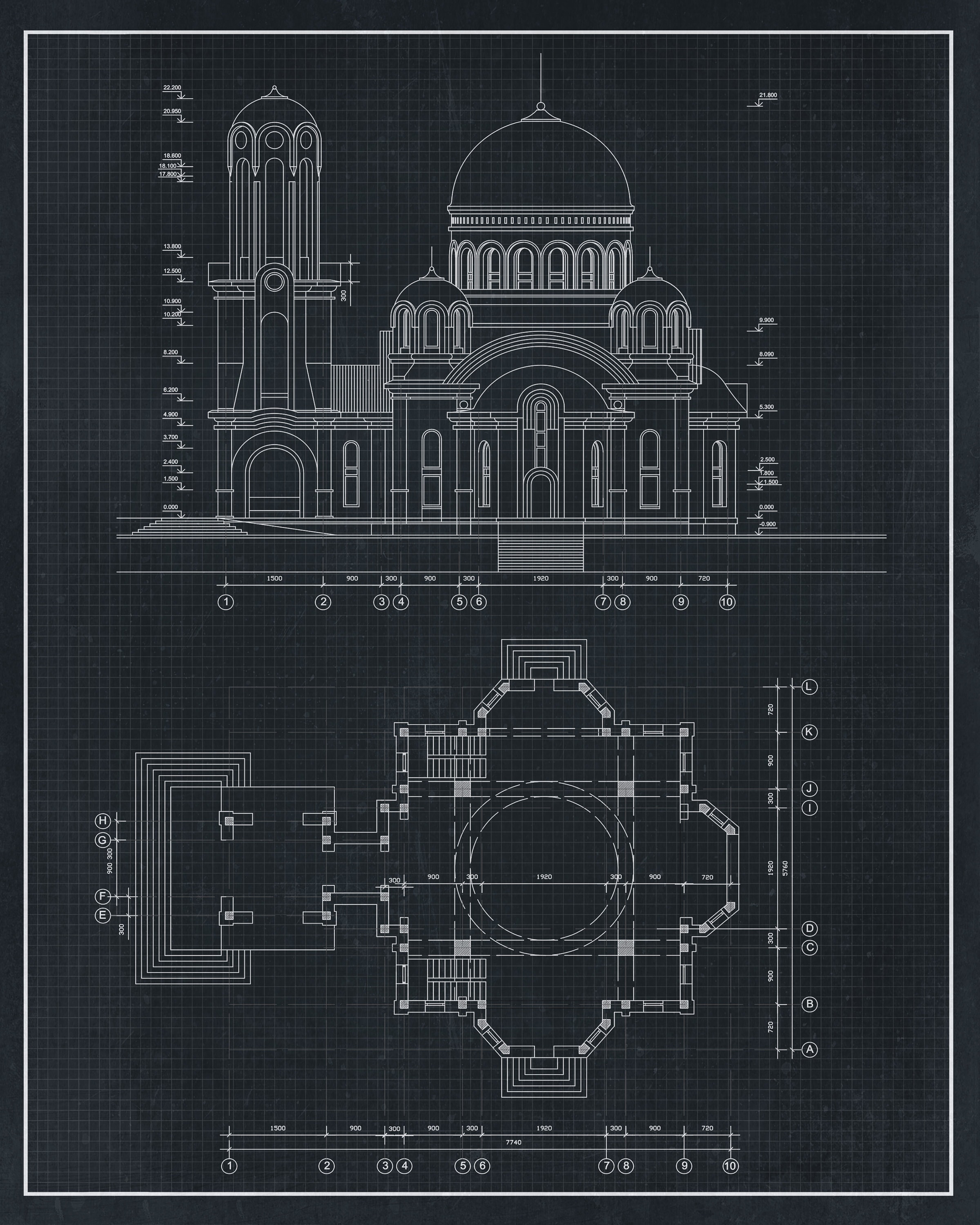 Custom Blueprint Wall Art, Builder Gift, House Blueprints ...