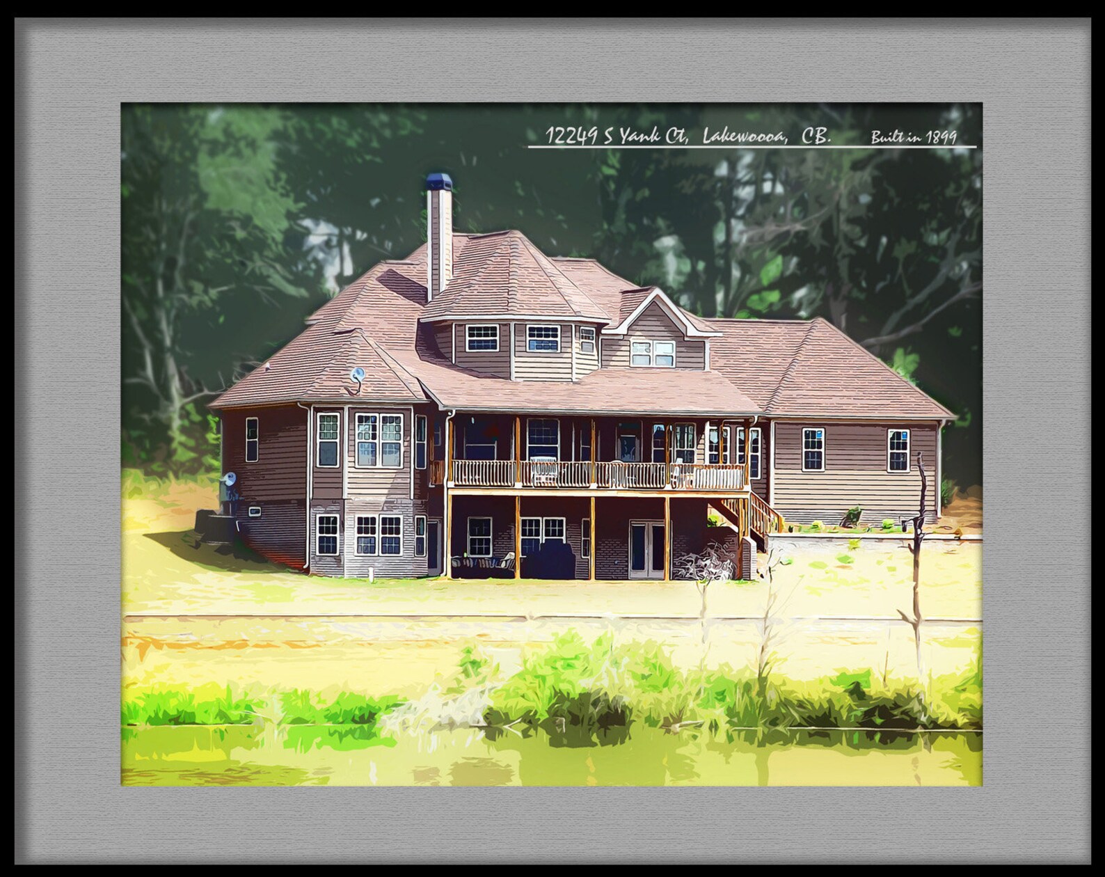 Custom House Portrait From Photo Digital Home Portrait First | Etsy