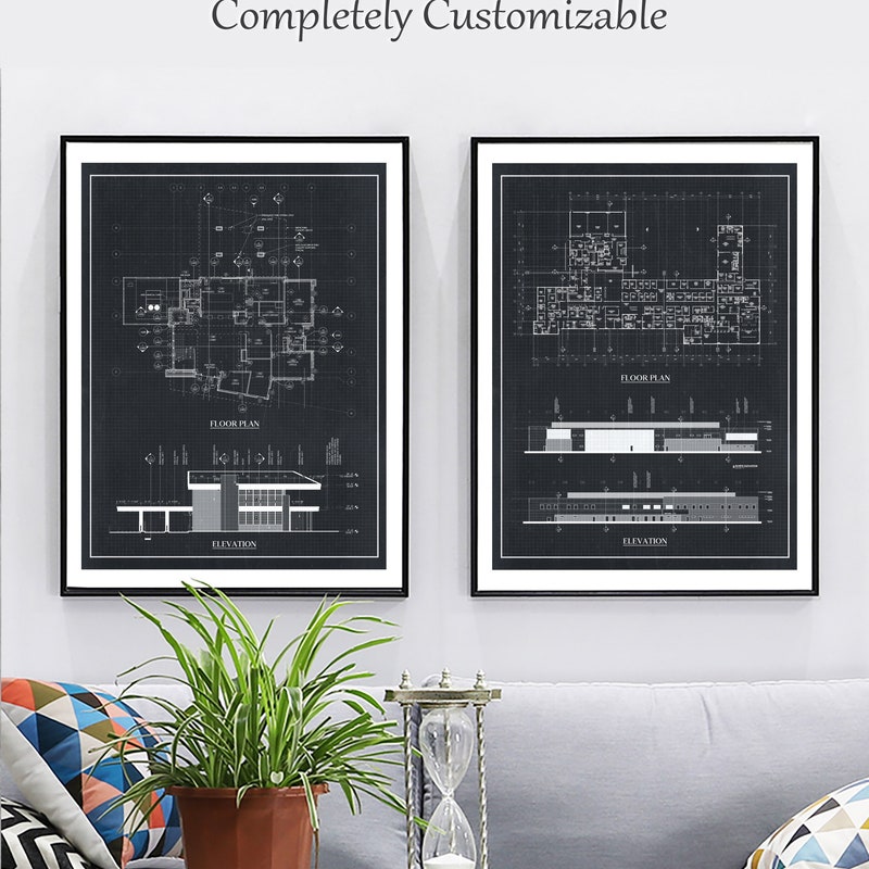 Custom Blueprint Frame - Etsy