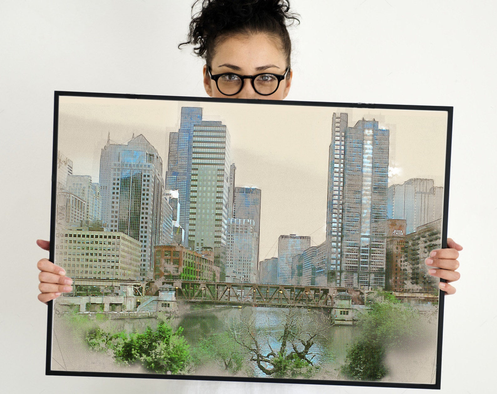 Architecture Wall Decor: Chicago City Poster / Architecture - Etsy