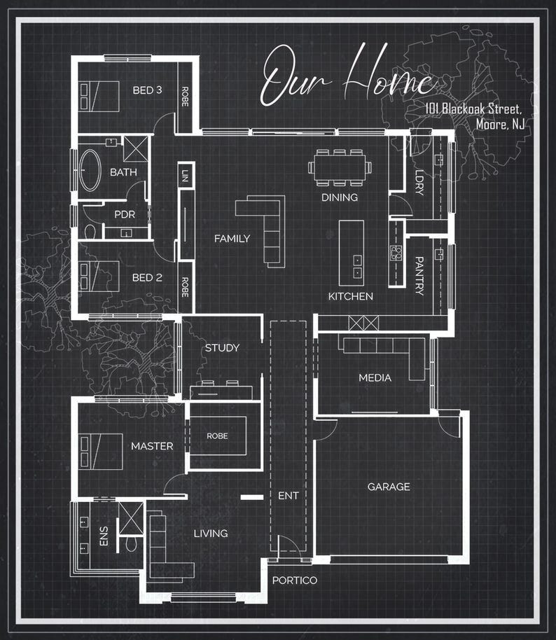 Custom Blueprint Drawing, Architecture Plan, Autocad Floor Plan, House ...