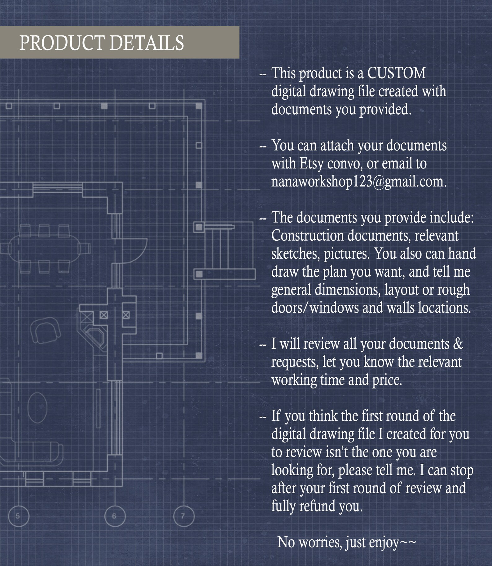 Custom Digital House Plan Artwork, Blueprint Floor Plan, Architectural ...
