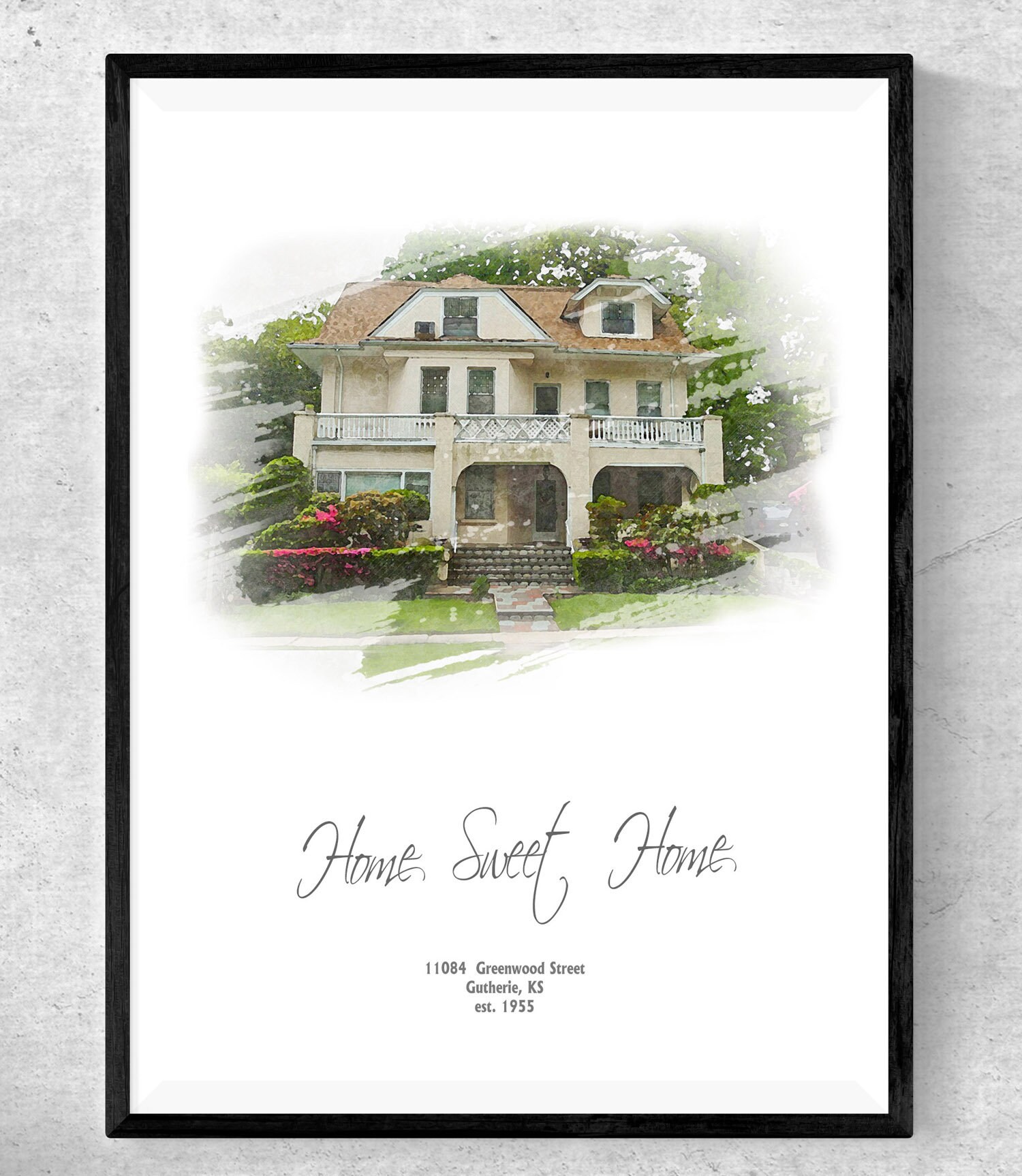 Custom House Portrait From Photo Realtor Closing Gift - Etsy