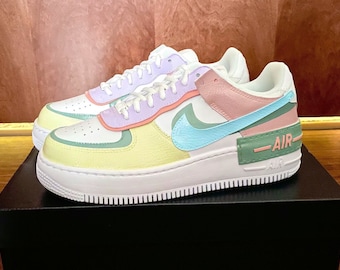 Green Color Block Custom Air Force 1s - Etsy