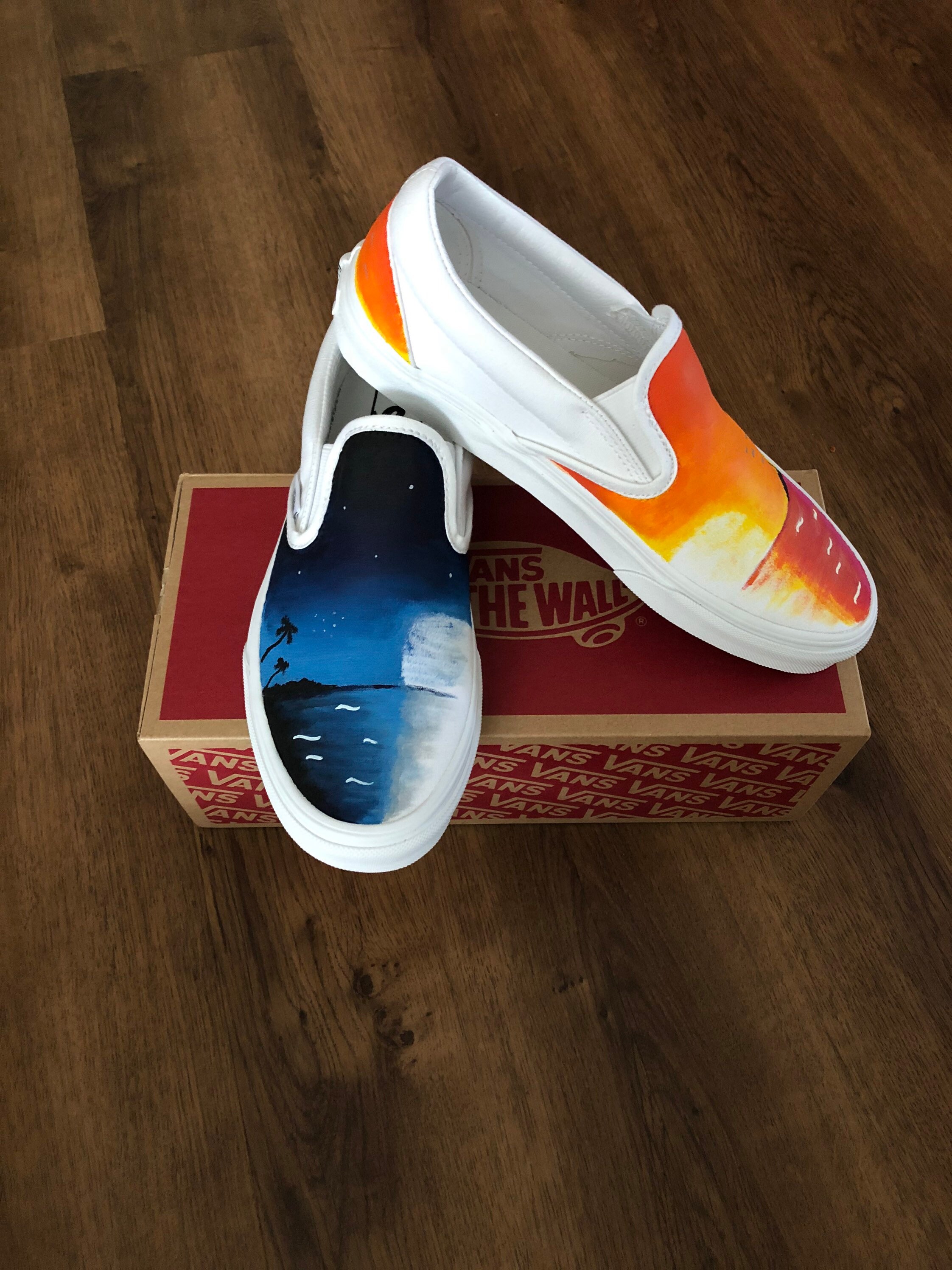 Night and Day off the Wall Vanssunset and Moonrise - Etsy