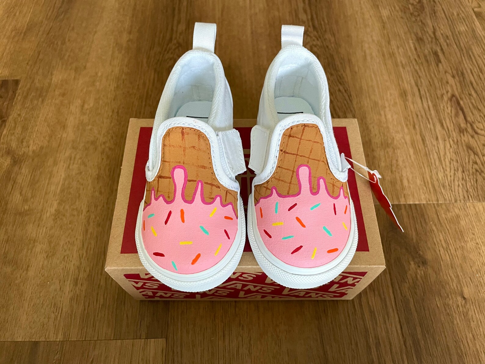 Toddler Ice Cream Shoes Melting Ice Cream Vans Baby Painted Shoes - Etsy