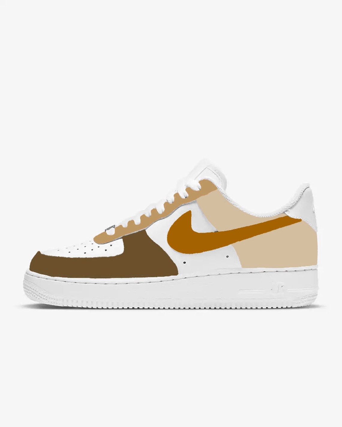 Custom Color Block Air Force 1s--hand-painted Custom Air Forces--color ...