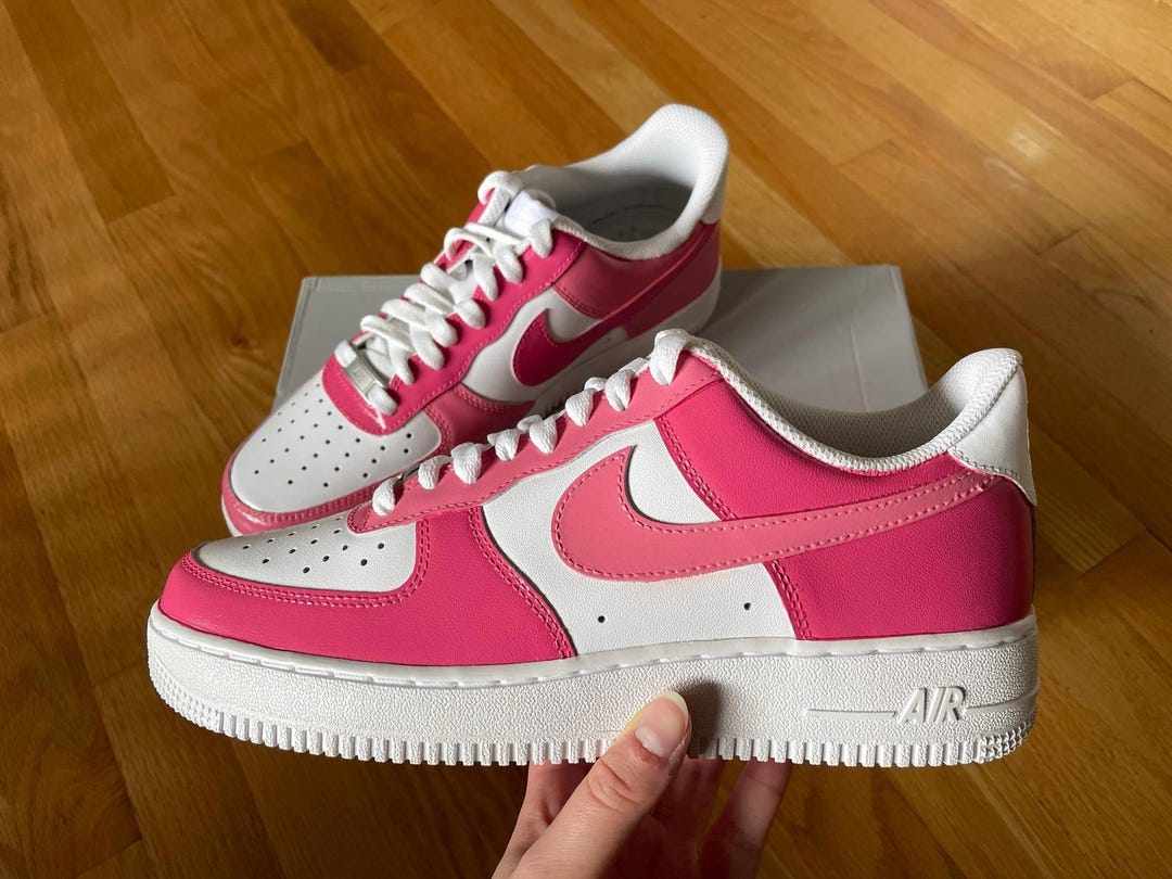Two-tone Pink Air Force 1s Custom Air Force Ones Pink - Etsy