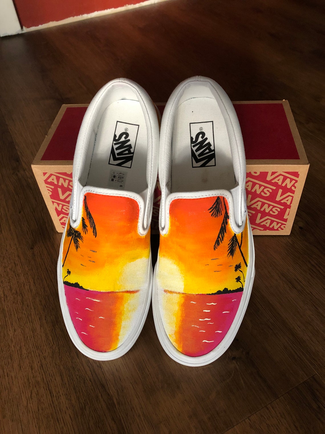 Sunrise or Sunset off the Wall Vanssummer Beach Vansslip-on | Etsy