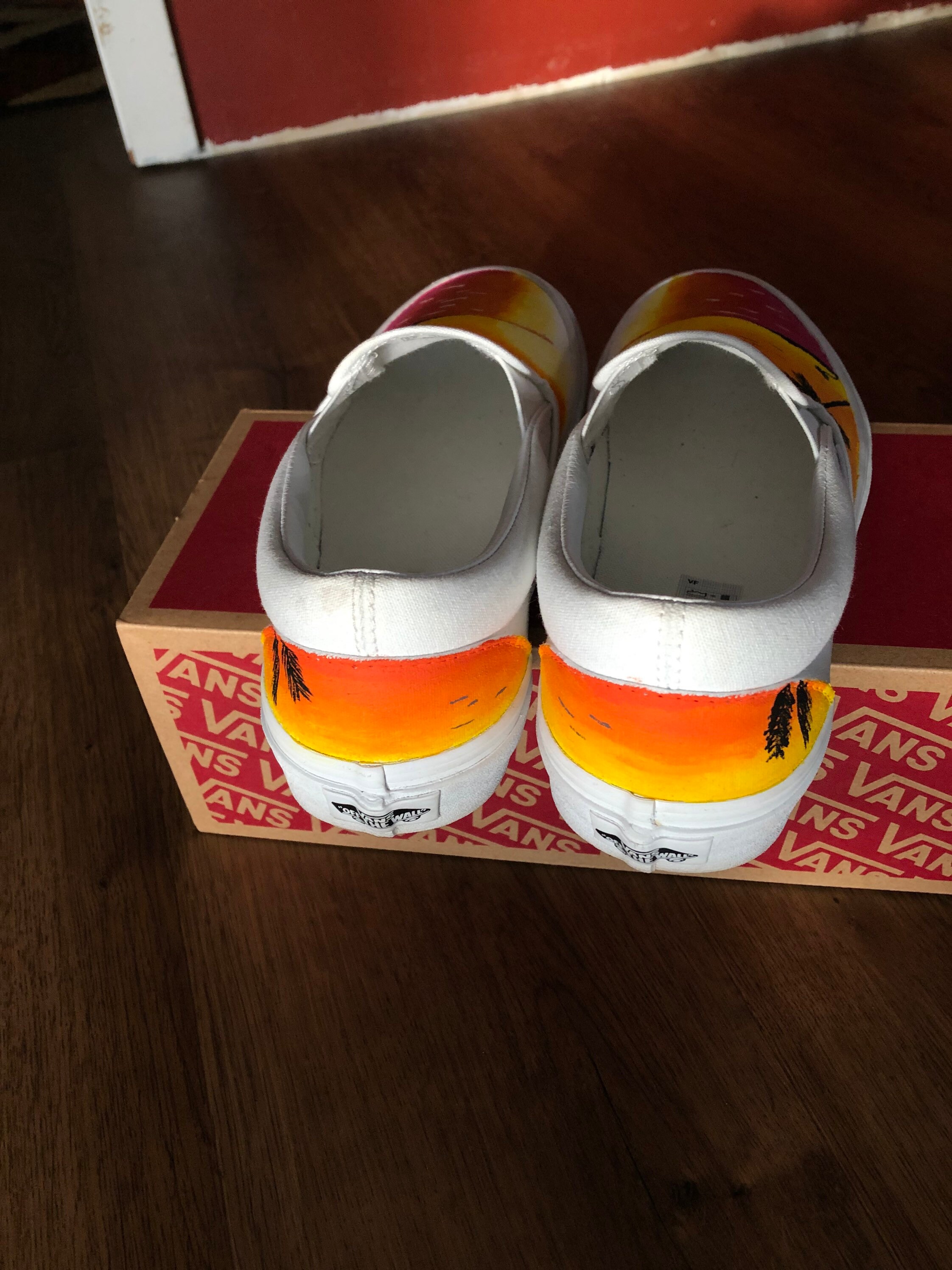 Sunrise or Sunset off the Wall Vanssummer Beach Vansslip-on | Etsy