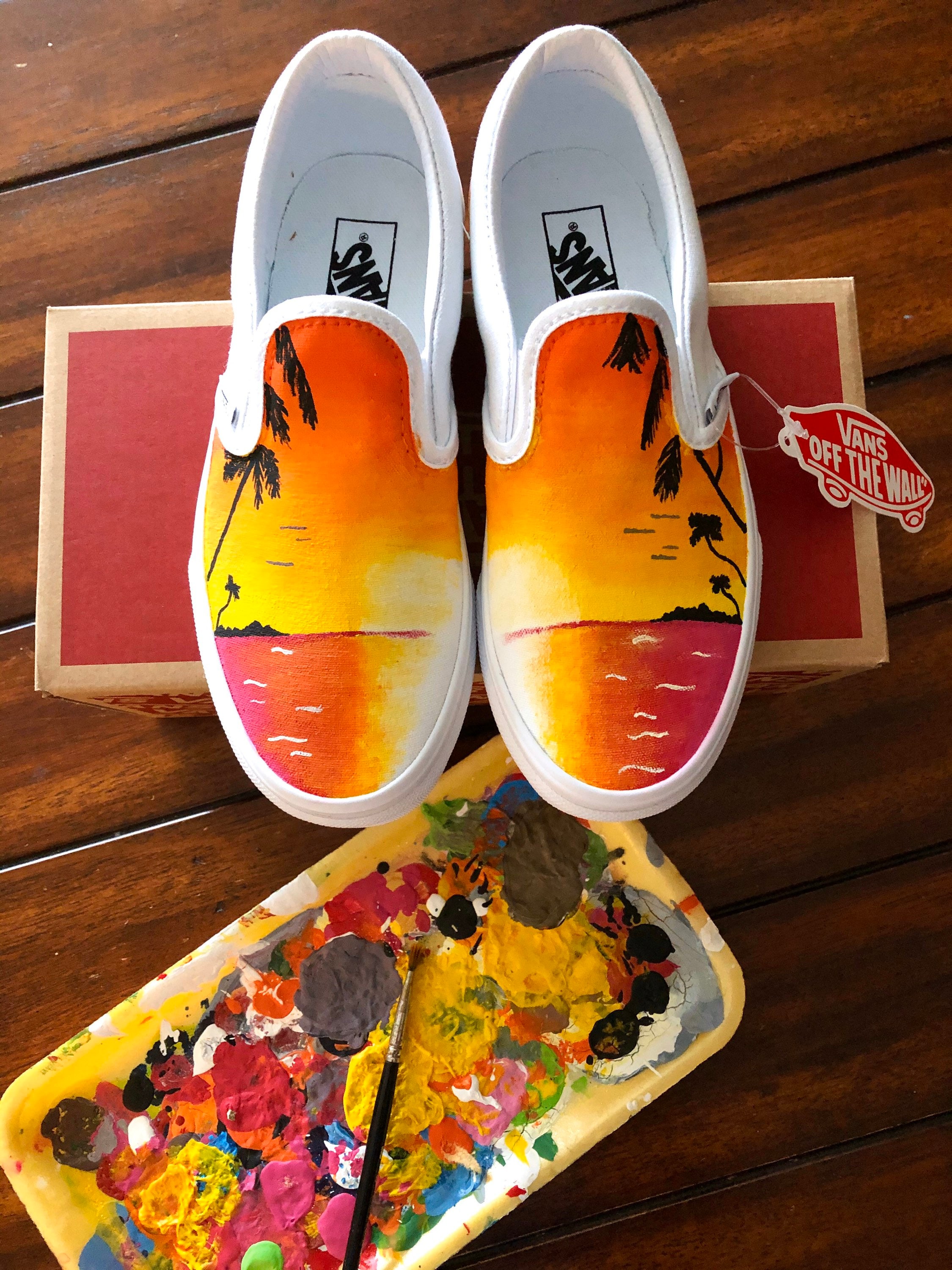 Kid’s Sunrise/sunset off the Wall Vans—sunset Over the Ocean—sunrise ...