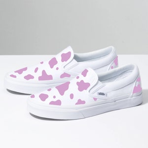 Cow Design Slip-on Vans— Hand-painted Shoes— Cow Design Shoes - Etsy
