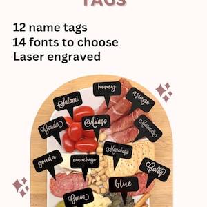 Charcuterie or Garden Custom Tags - Cheese, Hams, Olives, Fruits Tags ...