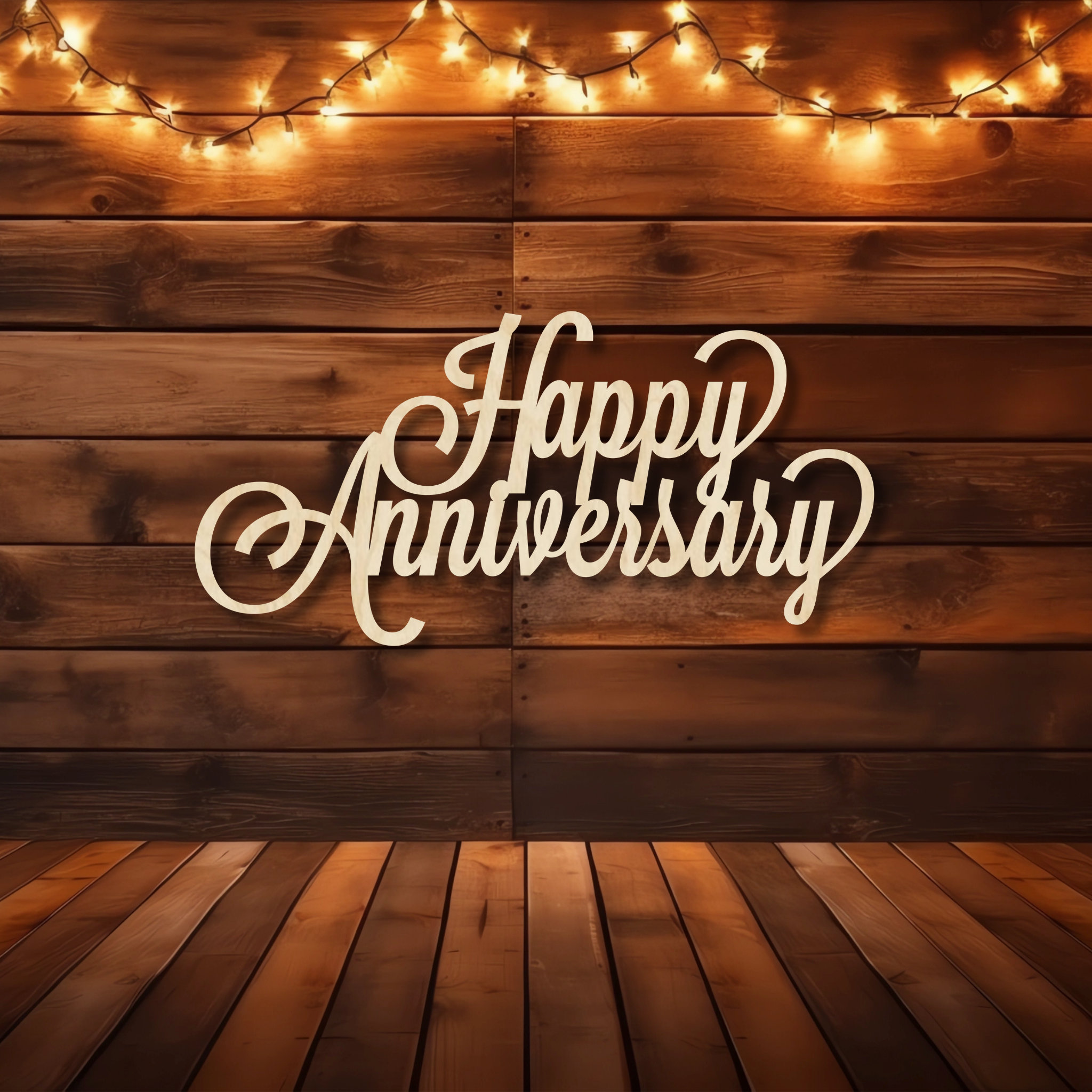 Happy Anniversary Wood Sign, Stacked Anniversary Decor - Etsy