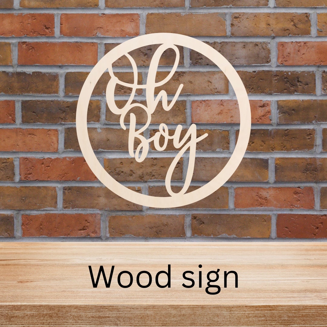 Oh Boy Round Sign, Great for A Baby Shower - Etsy