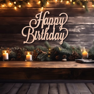 Happy Birthday Wood Stacked Sign, Great Decor for Your Upcoming ...