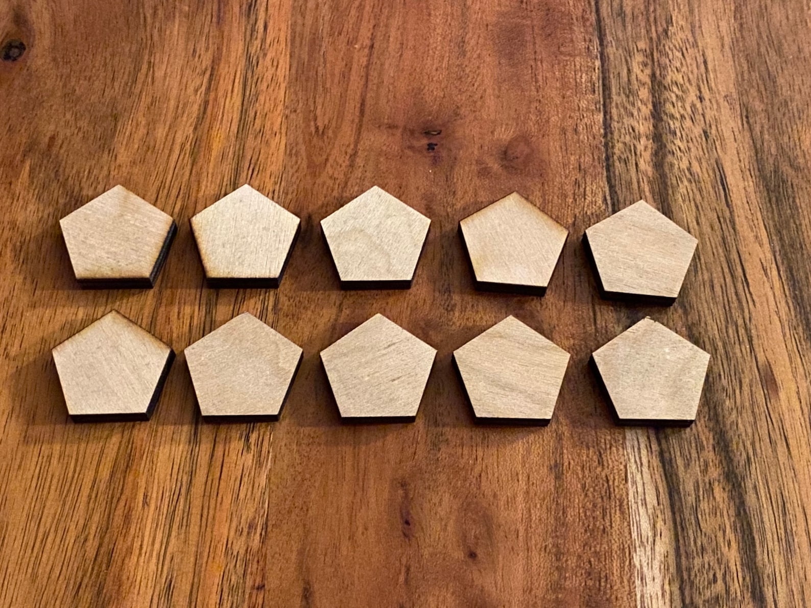 Lot of Wooden Pentagon Blanks. Perfect for Your DIY Project, for ...