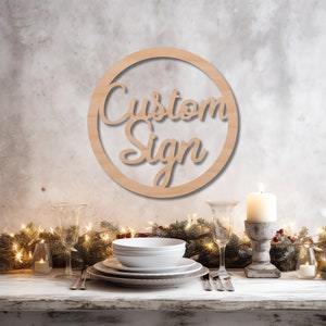 Custom Wood Round Sign, 20 Fonts to Choose From. Great for Nursery ...