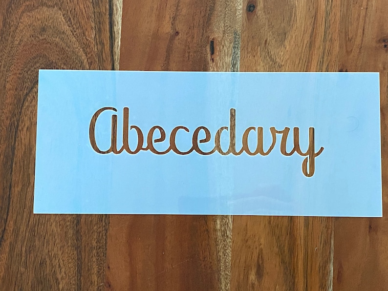 Custom Stencil - Abecedary Font- Mylar 7 or 10 Mil - Etsy