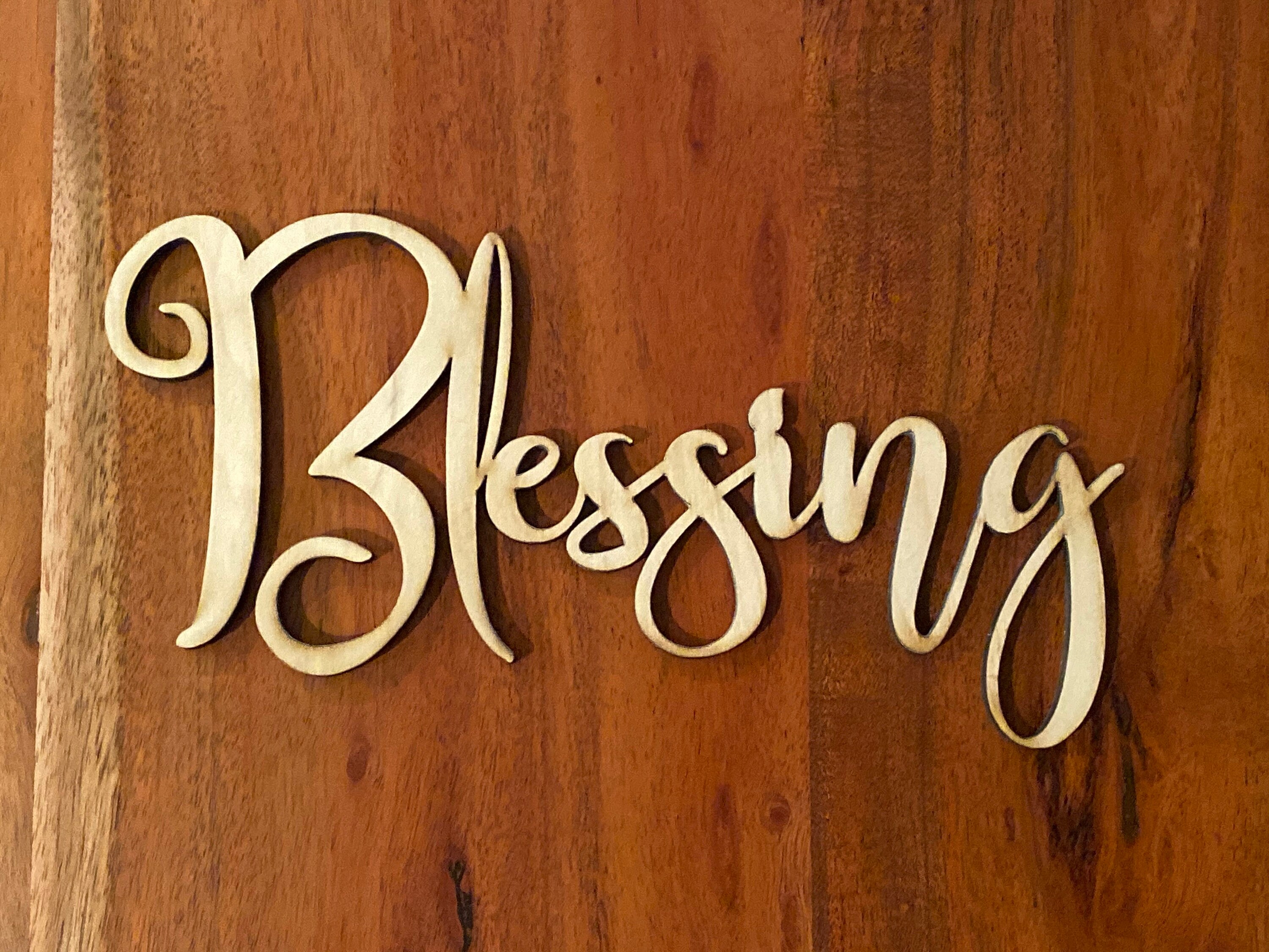 Custom wood sign on Blessing font. Great for a Nursery | Etsy
