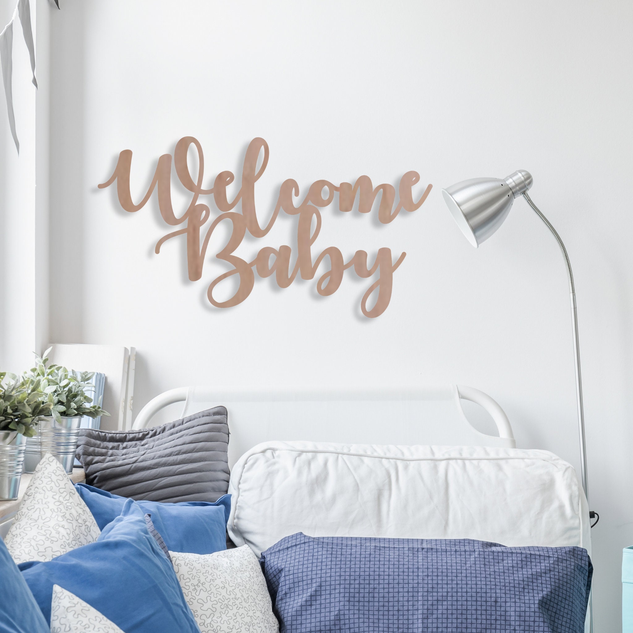 Welcome Baby Wood Sign, Baby Shower Decor - Etsy