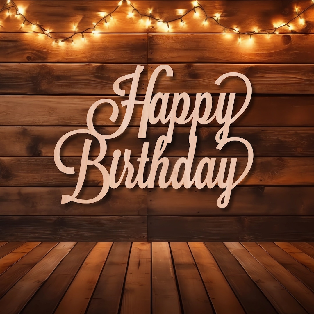 Happy Birthday Wood Stacked Sign, Great Decor for Your Upcoming ...