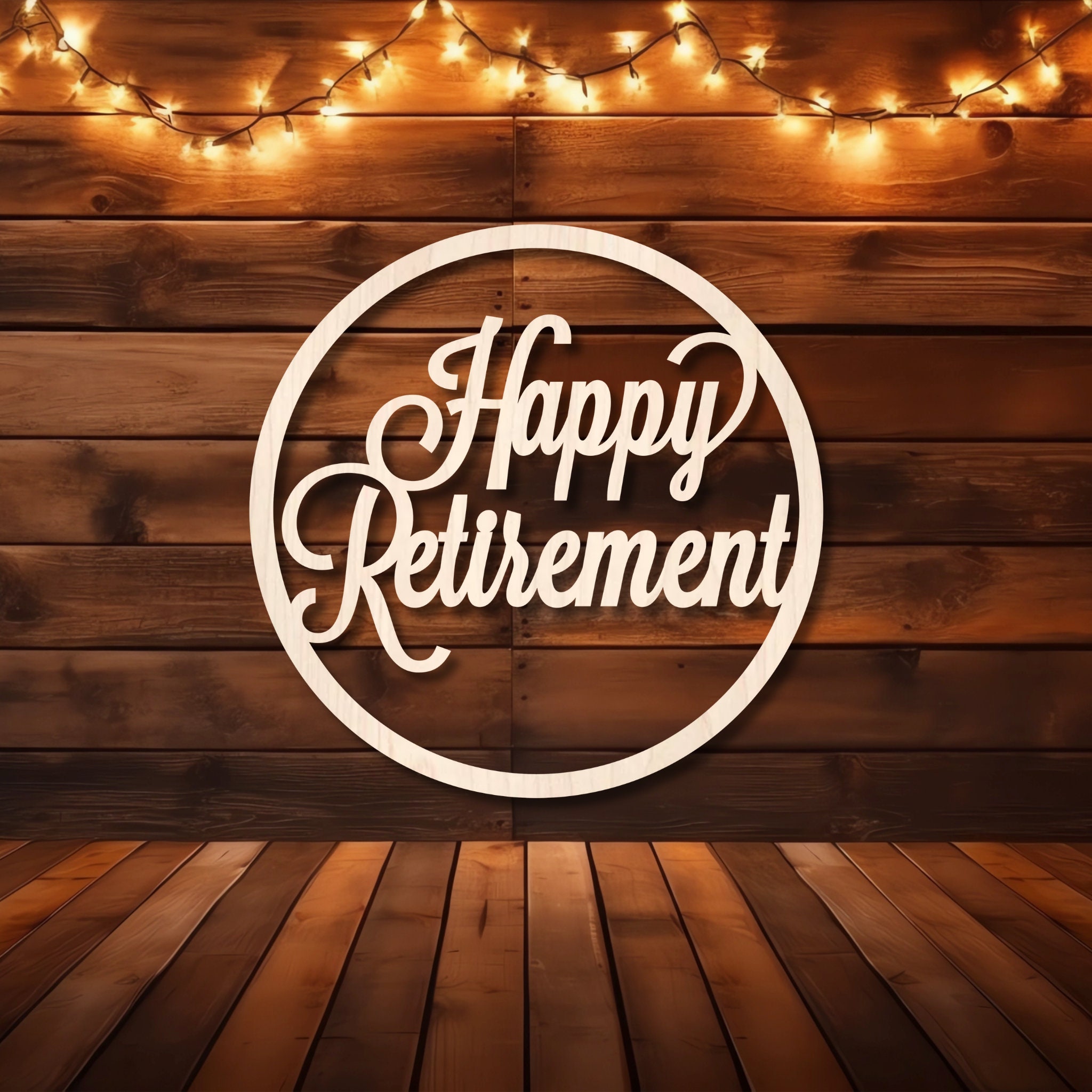 Happy Retirement Wooden Round Sign, Retirement Party Decor - Etsy