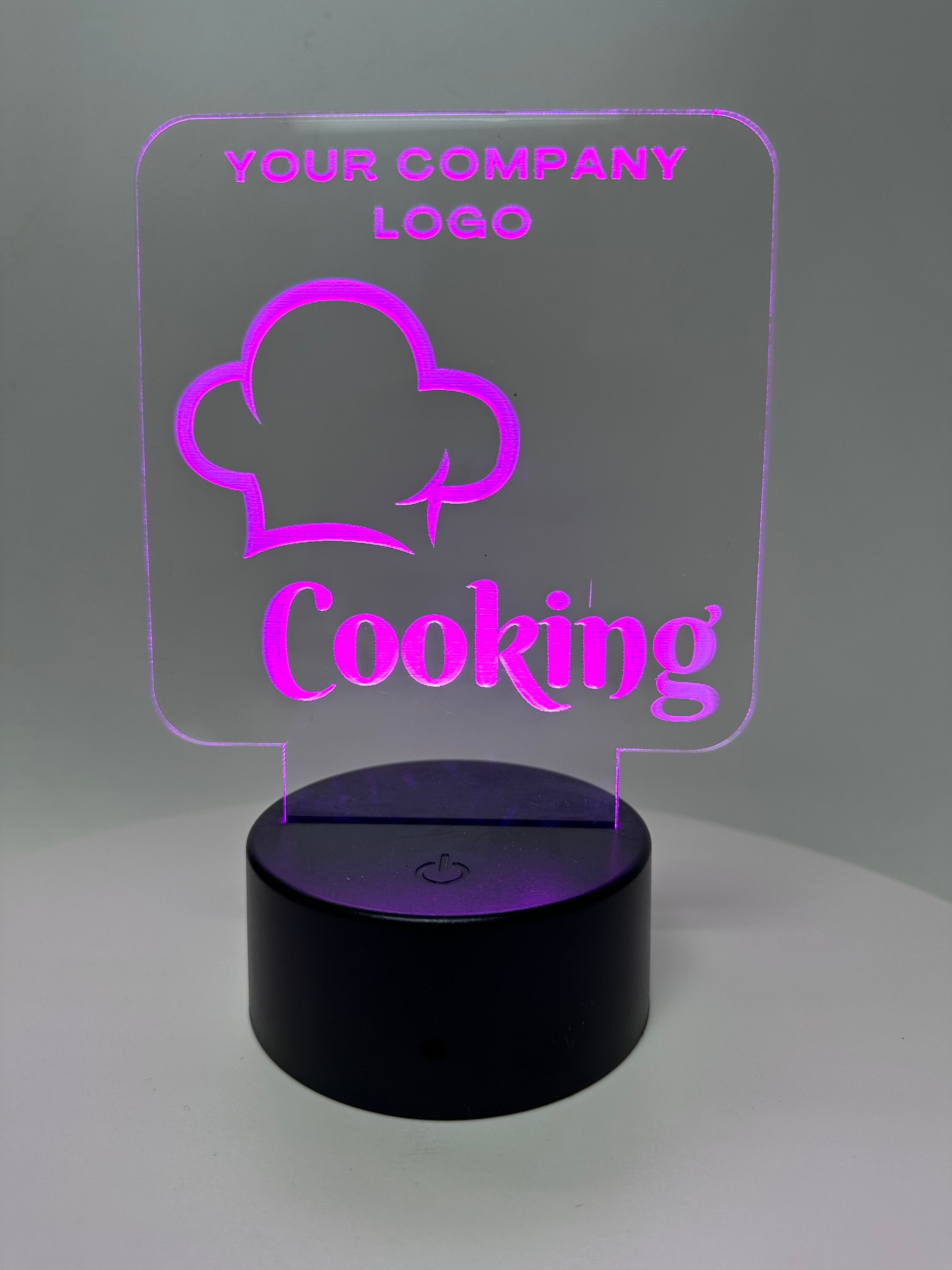 Custom Engraved LED Table Sign, Logo Display, Remote Included - Etsy