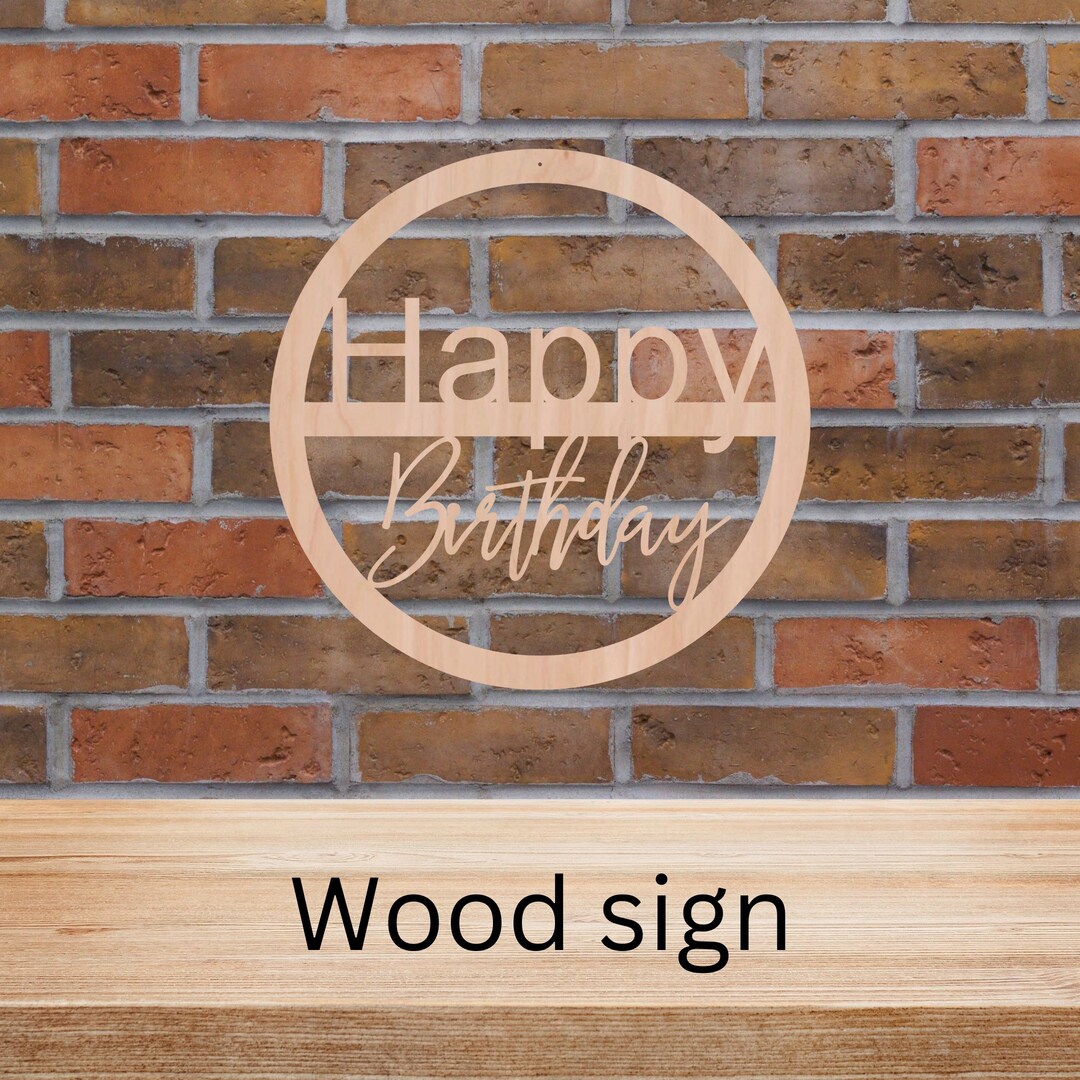 Happy Birthday Round Sign, Great for A Birthday Party. - Etsy