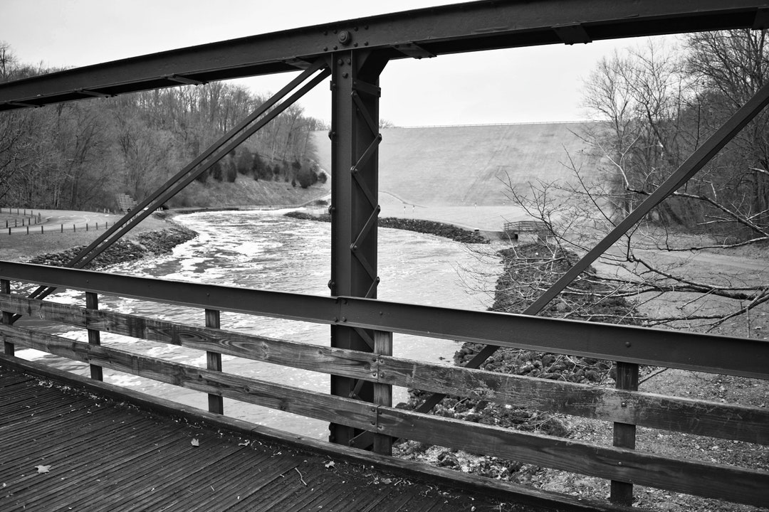 Rustic Ohio Wood Bridge Over the Creek Digital Stock Photo Print Wall ...