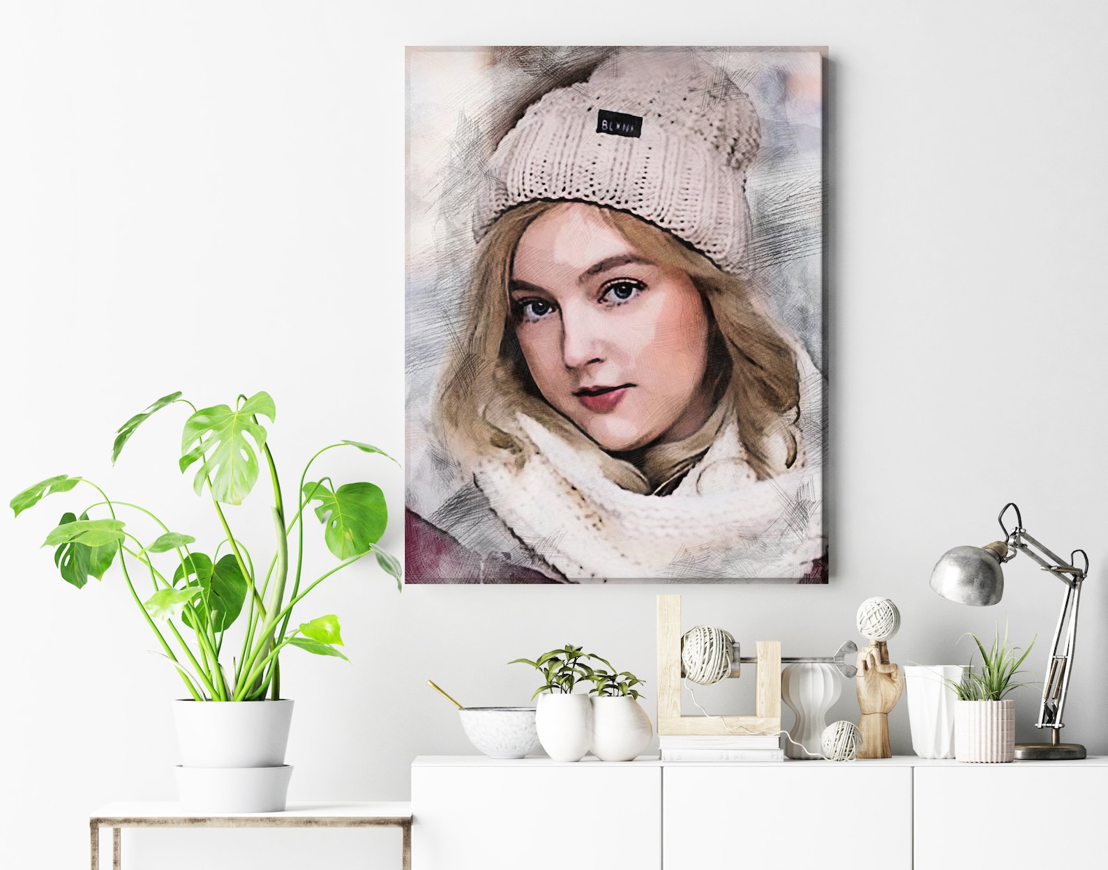 Custom Hand Drawn Canvas Drawing From Photo Sketch From - Etsy UK